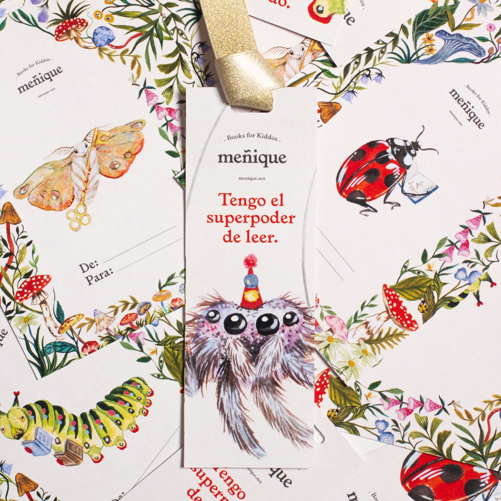 Kit de 4 separadores y 4 postales – Meñique